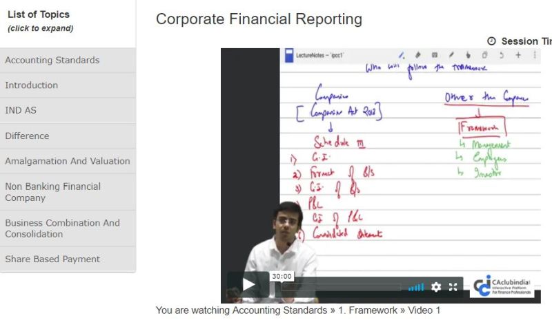 CMA Final Corporate Financial Reporting Online Video Lectures by Sumit ...