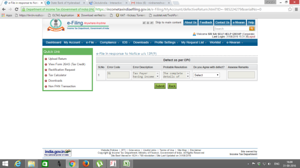 Notice u/s section 139(1) - Income Tax