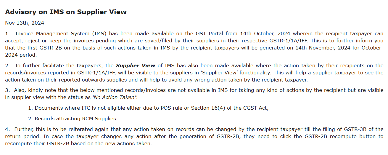 Invoice Management System: Key Scenarios for GSTR-2B Generation - Tax Guide