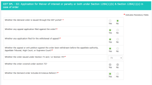 GST Interest and Penalty Waiver: Tips To File SPL-02 Is Here - Tax Guide
