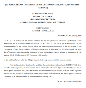 GSTR-1 Due Date Extended For December 2024 Return - Tax Guide