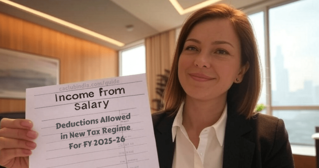 Deductions Allowed to Salaried Individuals in New Tax Regime - Tax Guide