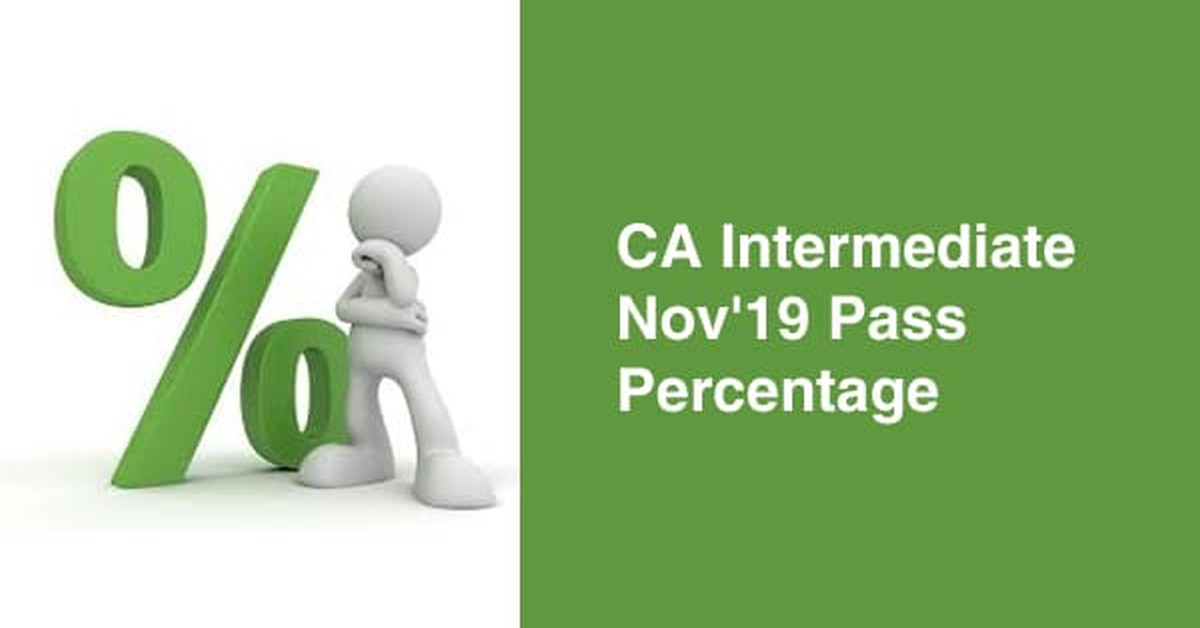 Pass Percentage of CA Intermediate Exam Nov'19