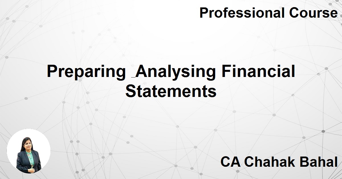 Preparing & Analysing Financial Statements